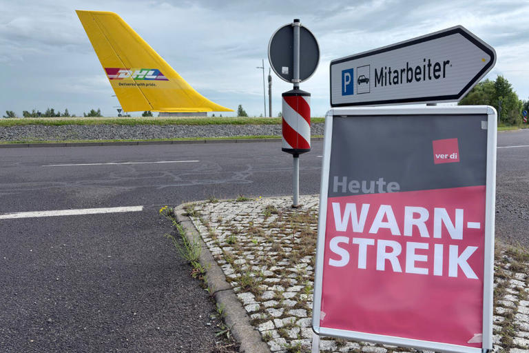 DHL-Hub am Flughafen Leipzig/Halle: Der Verdi-Streik hat begonnen