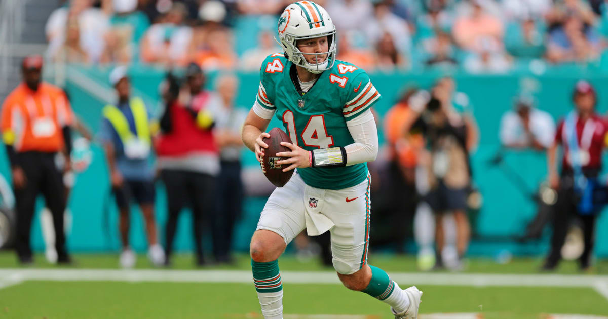 Quinn Ewers goes 20-for-30 but throws two interceptions in first NFL start