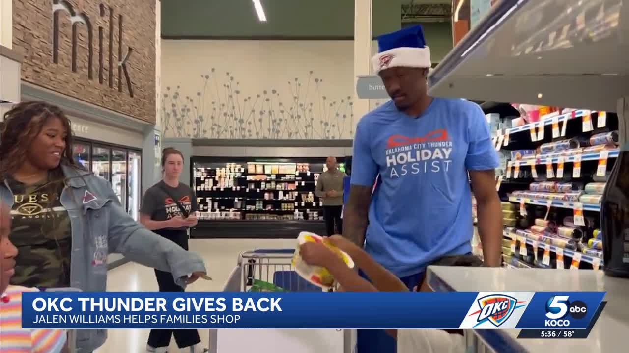 Oklahoma City Thunder's Jalen Williams helps local family with holiday ...