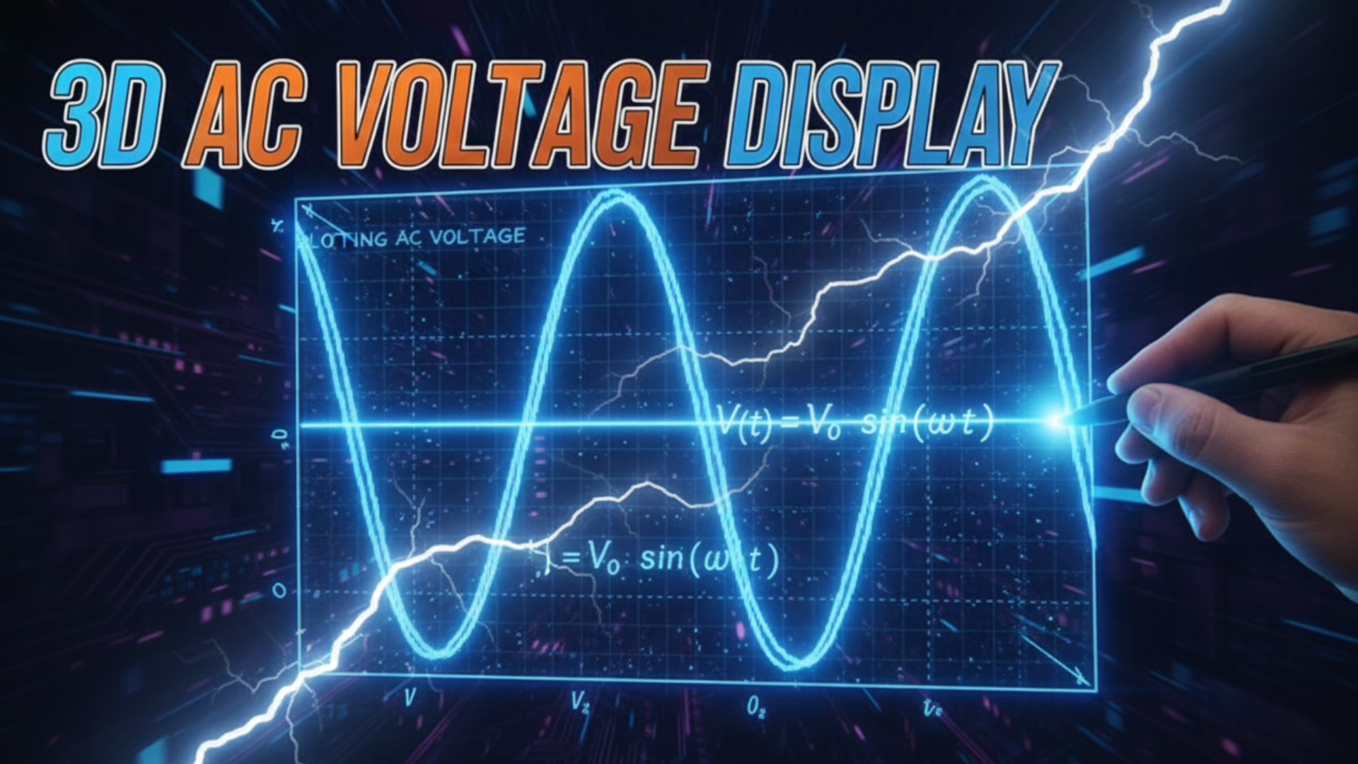 How to create a Python 3D display for AC voltage