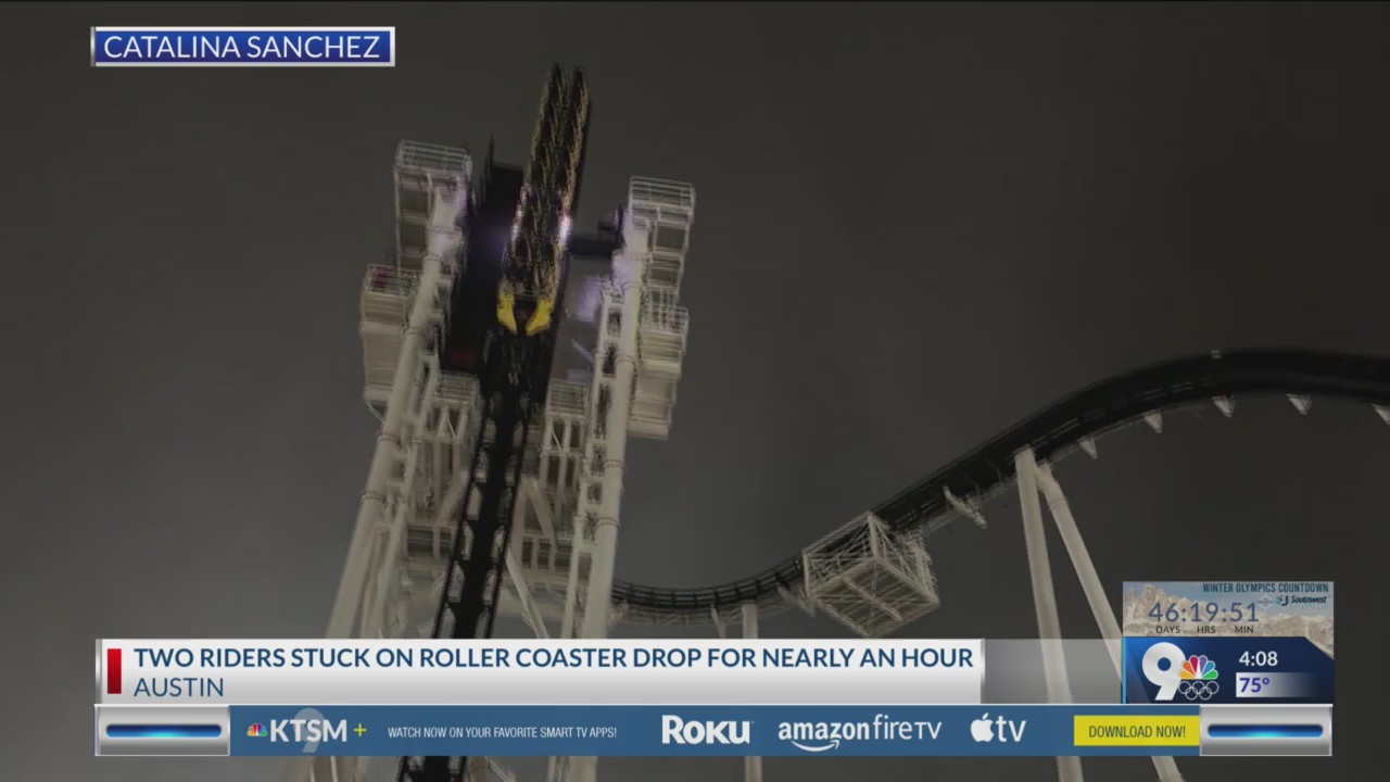 2 stuck after roller coaster gets stuck in Austin