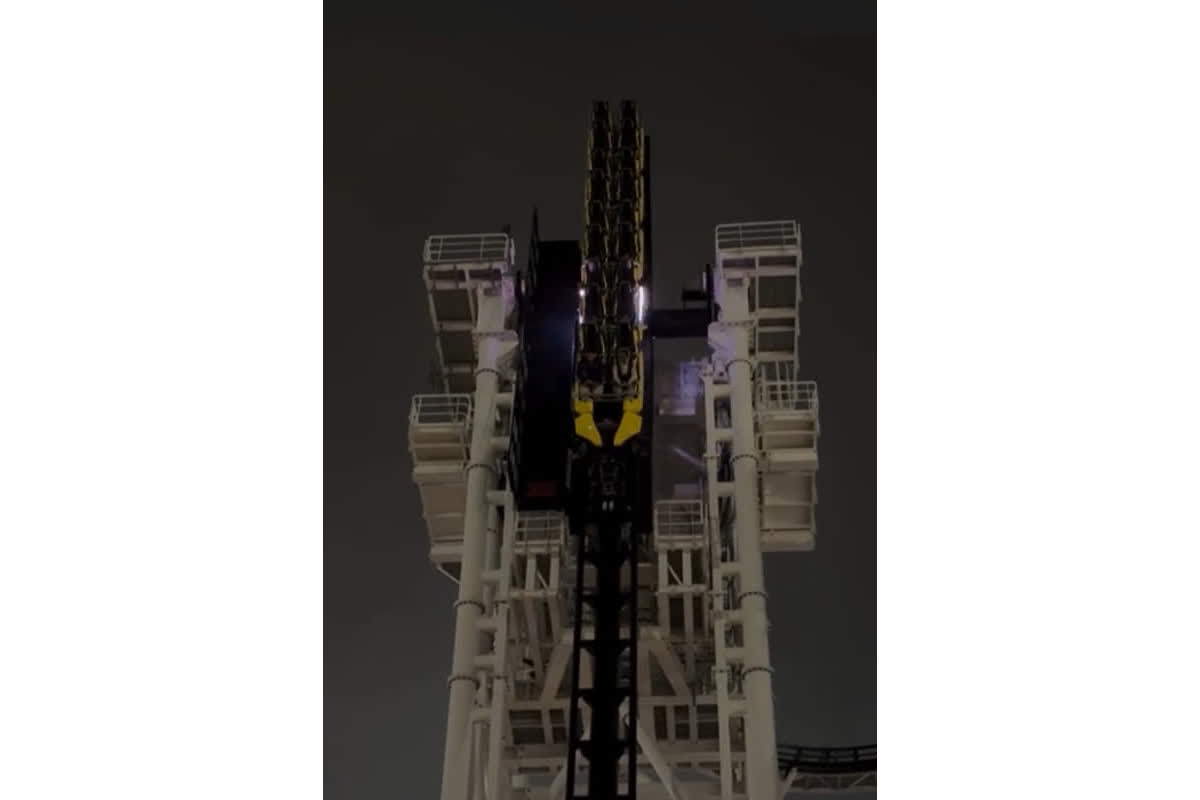 40m 상공서 '수직 정지'…美 놀이공원 롤러코스터, 승객 1시간 공포 고립