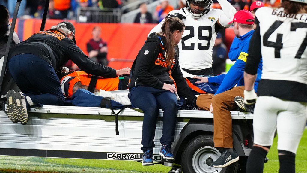 Broncos’ Pat Bryant carted off after scary hit vs. Jaguars