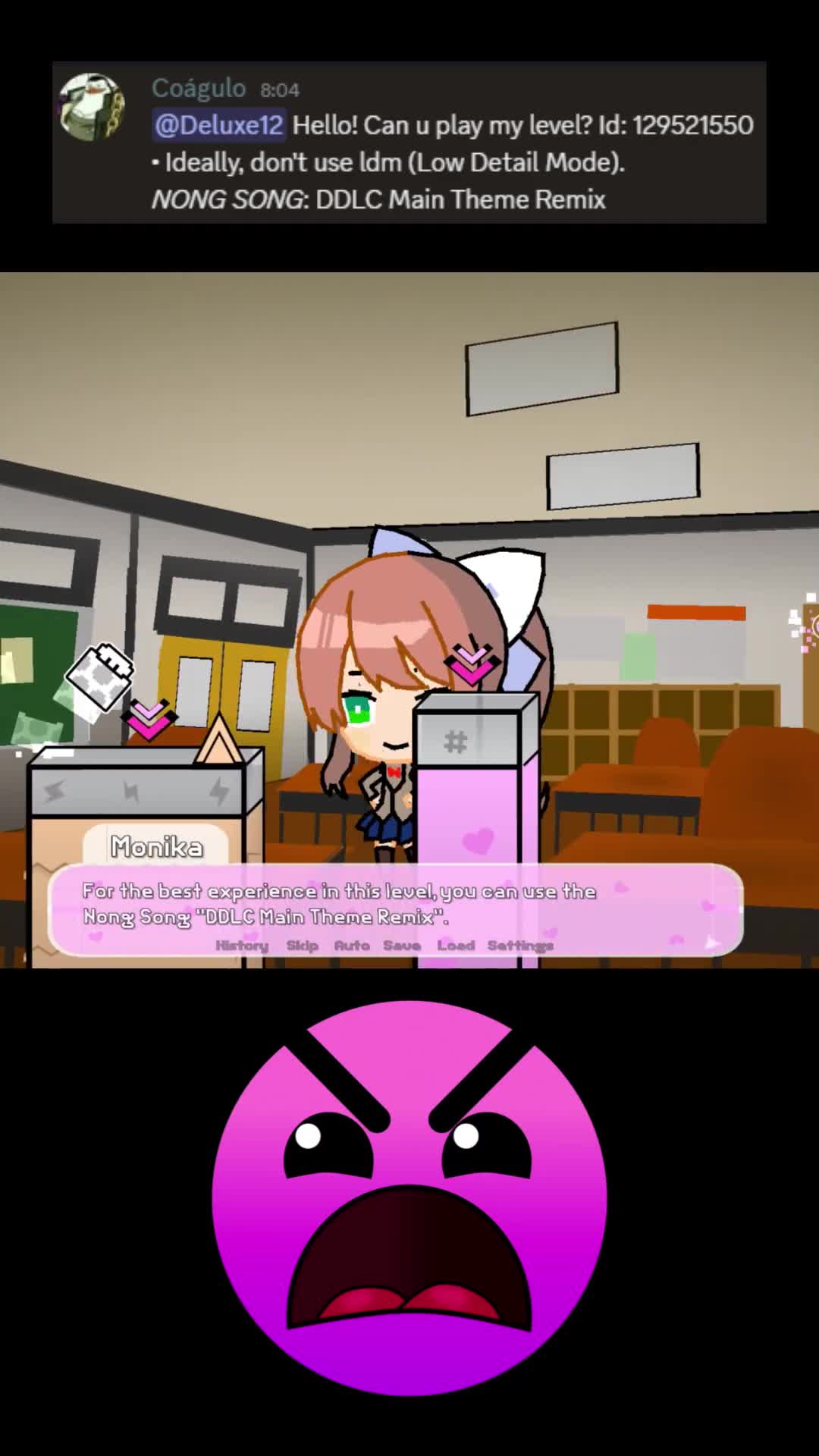 DDLC Geometry Dash level is insane #geometrydash #deluxe12