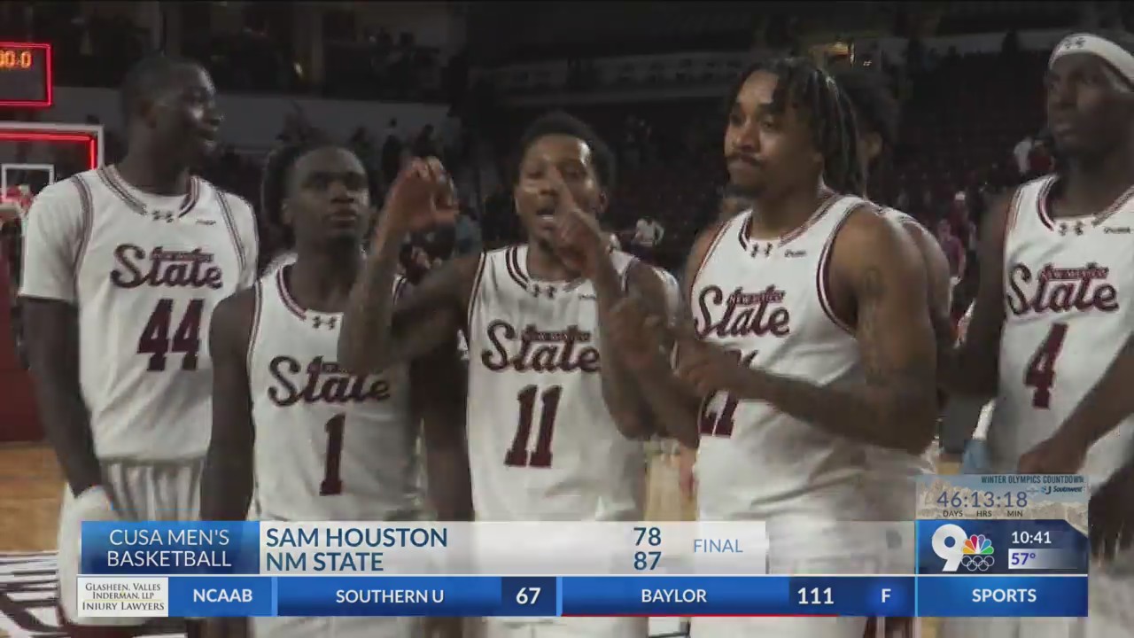New Mexico State men's basketball beats Sam Houston 87-78 in CUSA opener