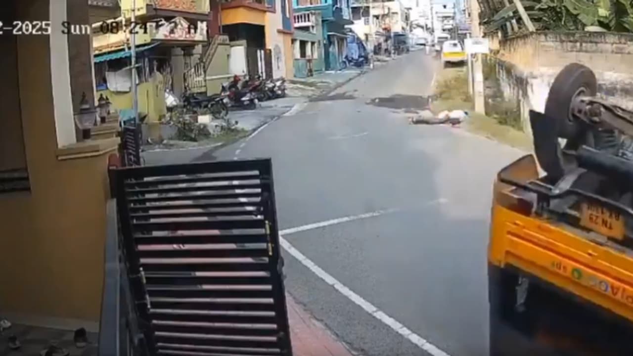 Viral video: Distracted auto driver rams pedestrian in Salem, topples over