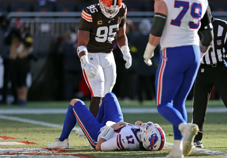 Why the Bills’ Dion Dawkins is proud of Myles Garrett after helping ...
