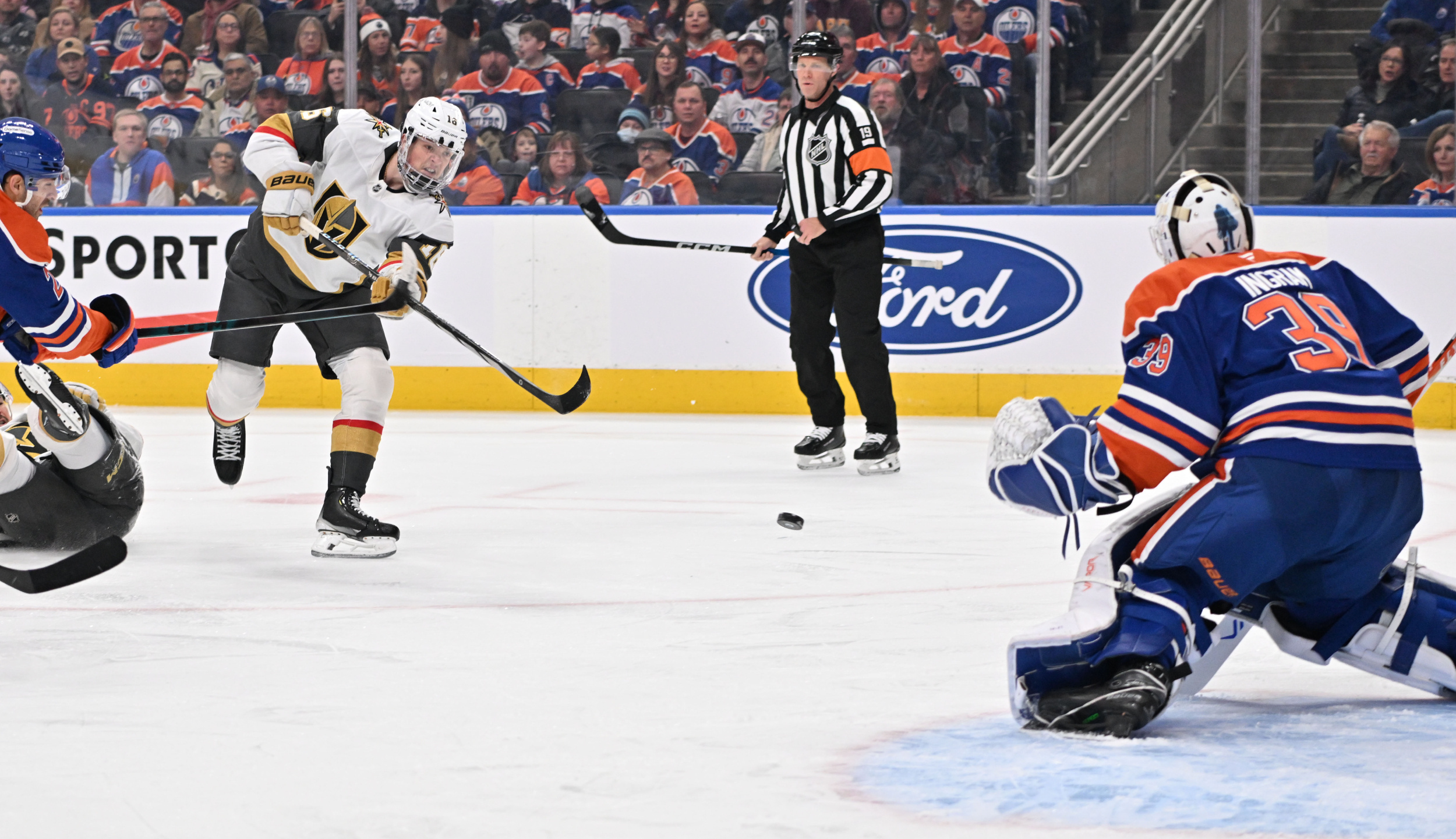 Oilers hold off Golden Knights to get Ingram his first win in Edmonton ...