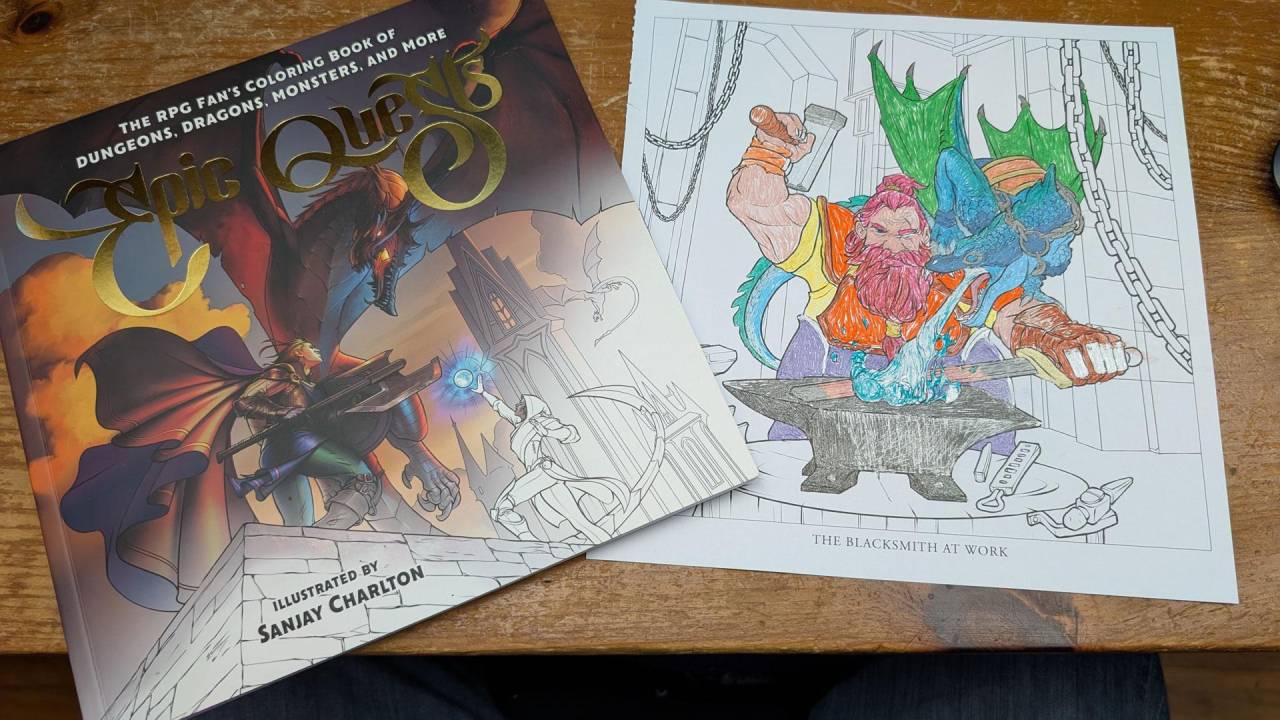 Epic quests: The RPG fan's coloring book review