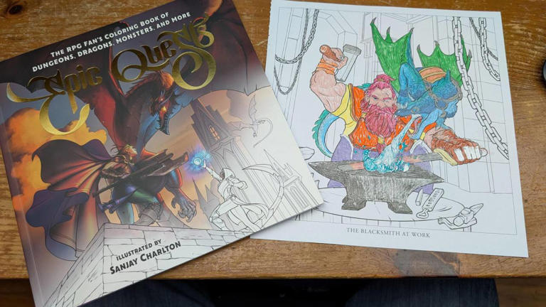 Epic quests: The RPG fan's coloring book review