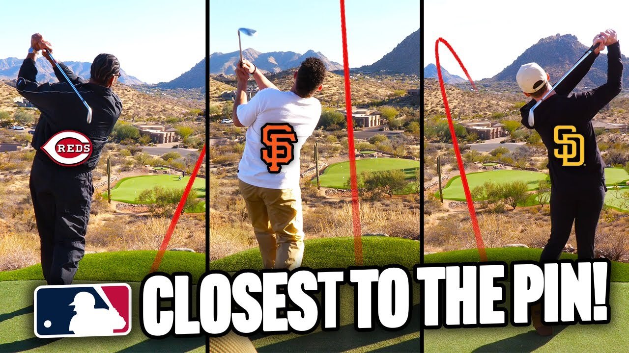 MLB stars compete for closest to the pin! (Golf challenge)