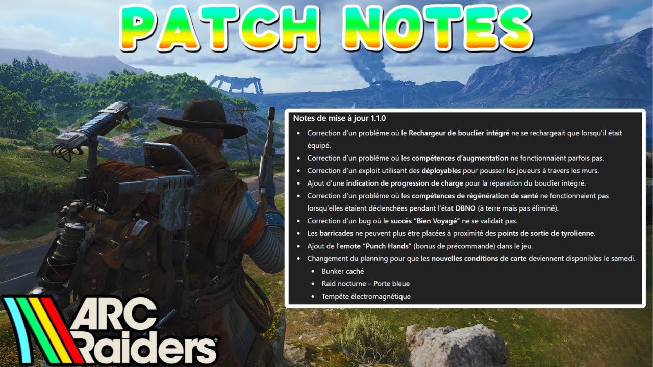 Des changements sur Arc Raiders (patch notes)