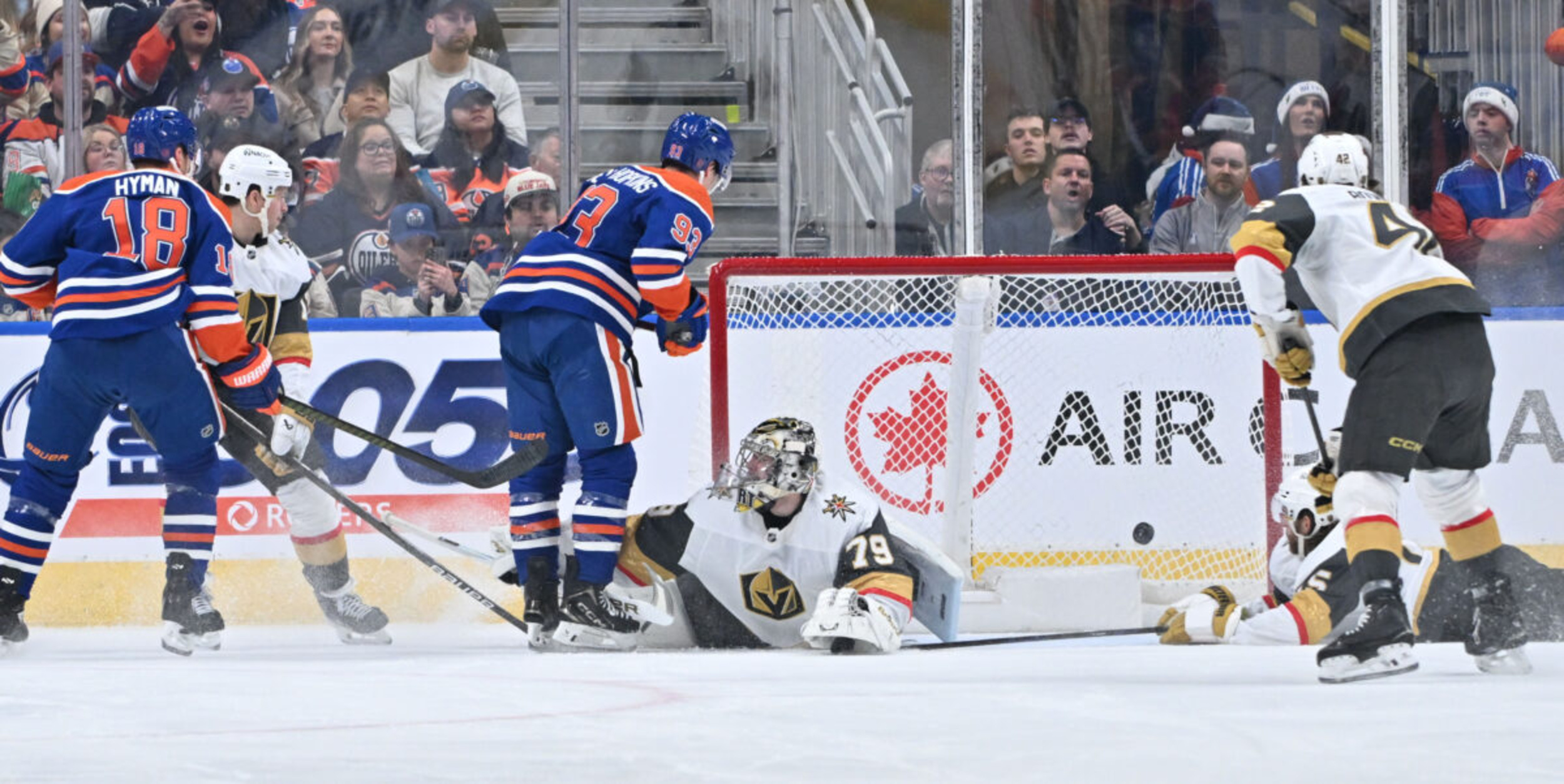 Oilers avoid collapse and hold on for 4-3 victory over Golden Knights