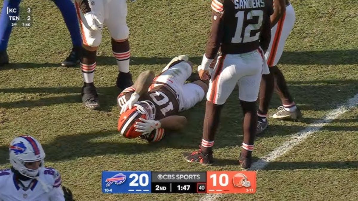 NFL star Quinshon Judkins suffers scary leg injury in the Browns game ...