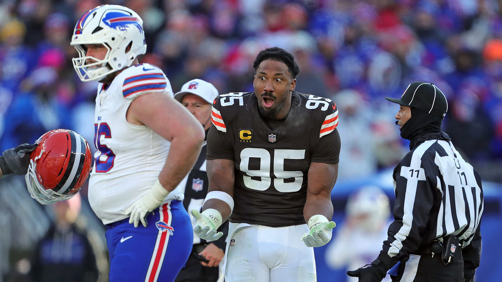 Why Browns’ Myles Garrett was credited with half a sack on questionable ...
