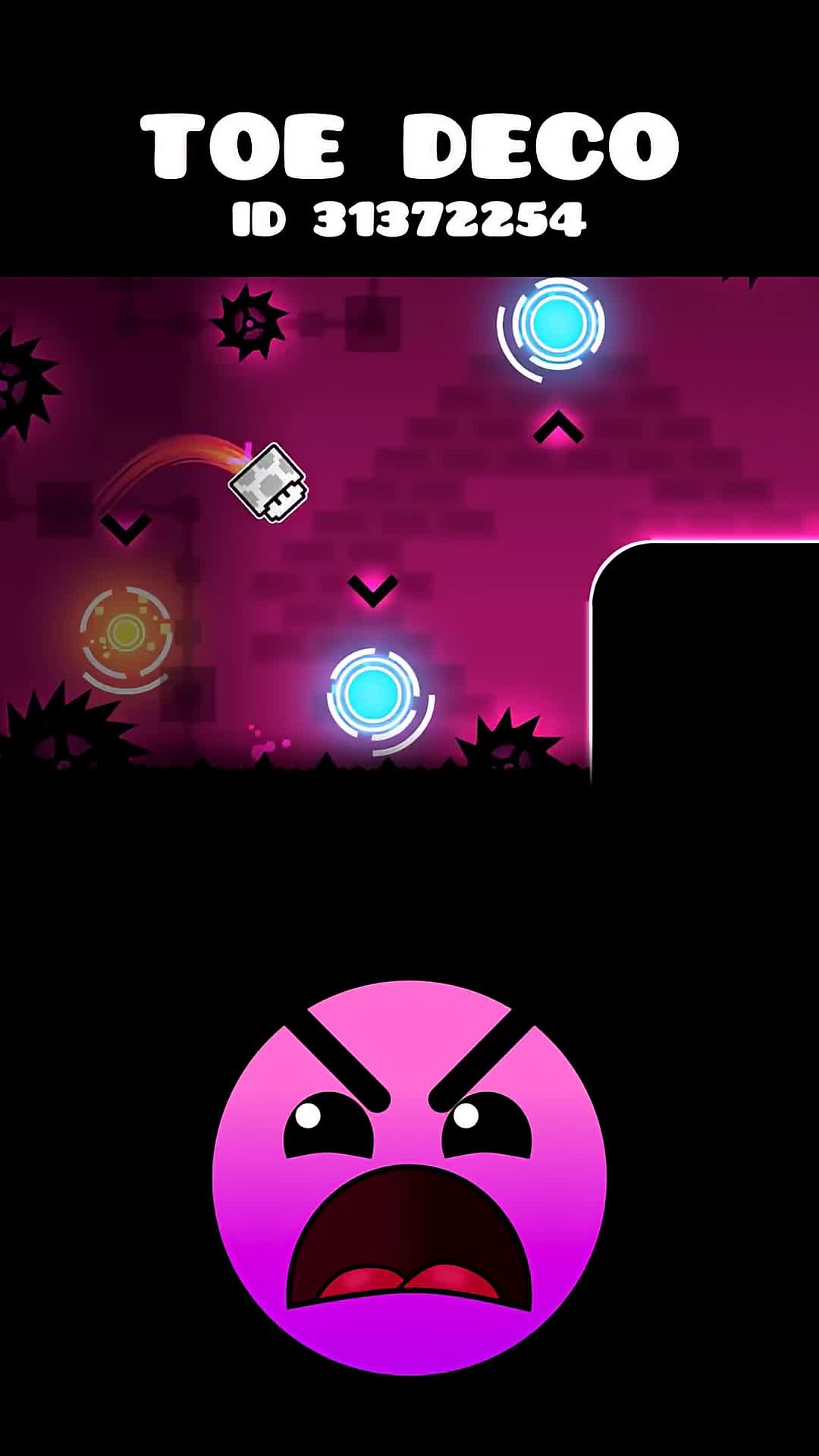 Toe deco challenge gone wrong #geometrydash #gd