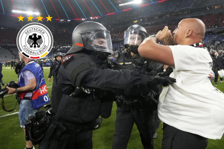 DFB in Sorge: Platzsturm der PSG-Fans zerstört Münchner Rasen