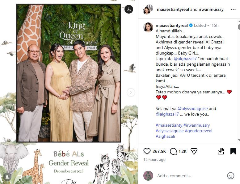 Selamat! Maia Estianty bakal dikaruniai cucu perempuan pertama, ibunda ...