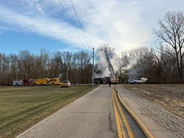 Intense fire causes home to collapse in Johnson County