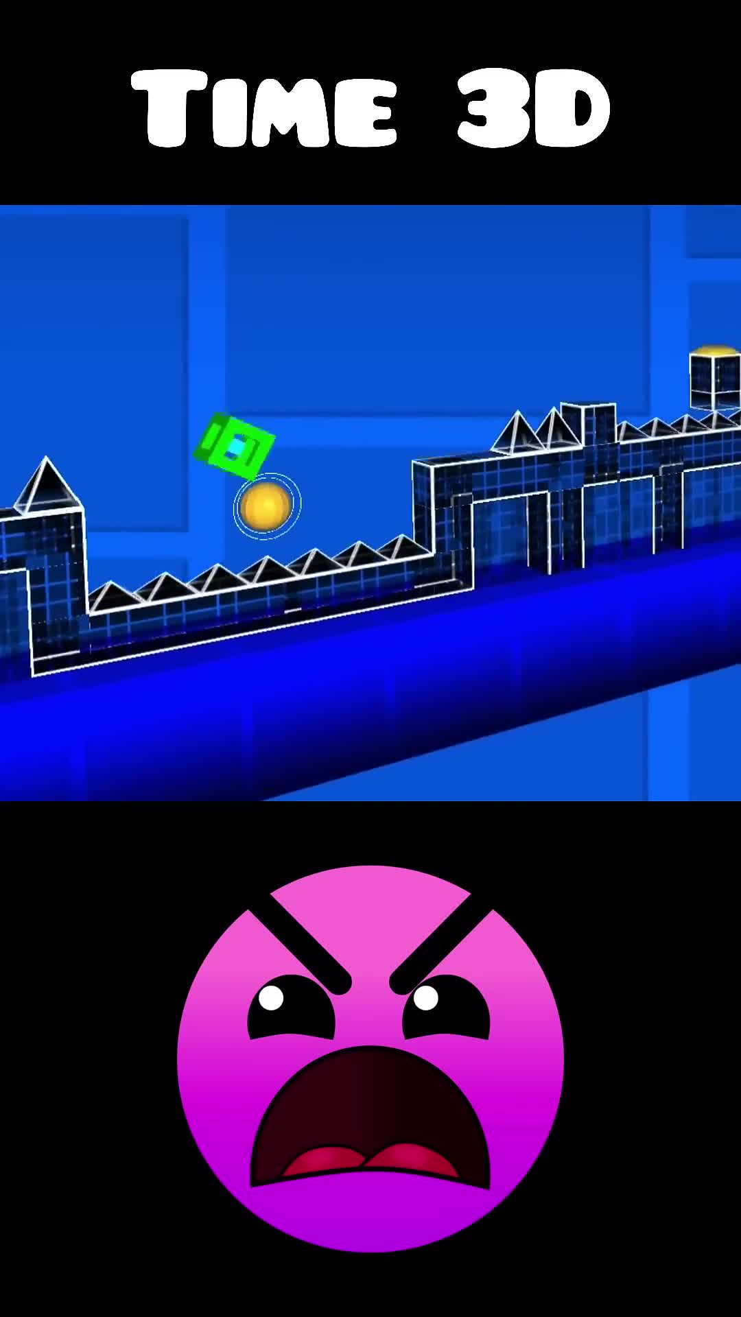 Beating the hardest 3D Geometry Dash level #geometrydash #gd #shorts