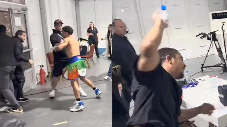 Chaotic scenes! Indian boxer Neeraj Goyat involved in heated ...