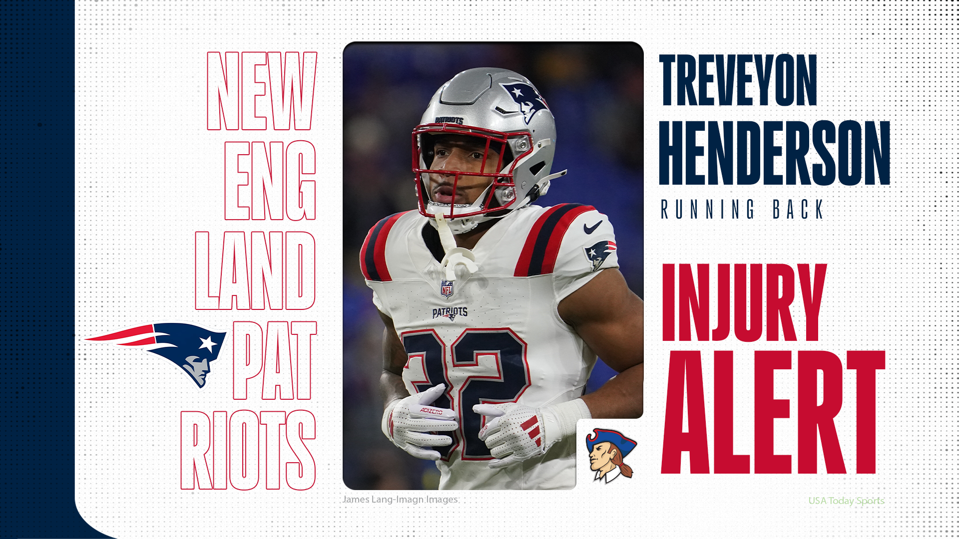 Patriots RB TreVeyon Henderson leaves game with injury