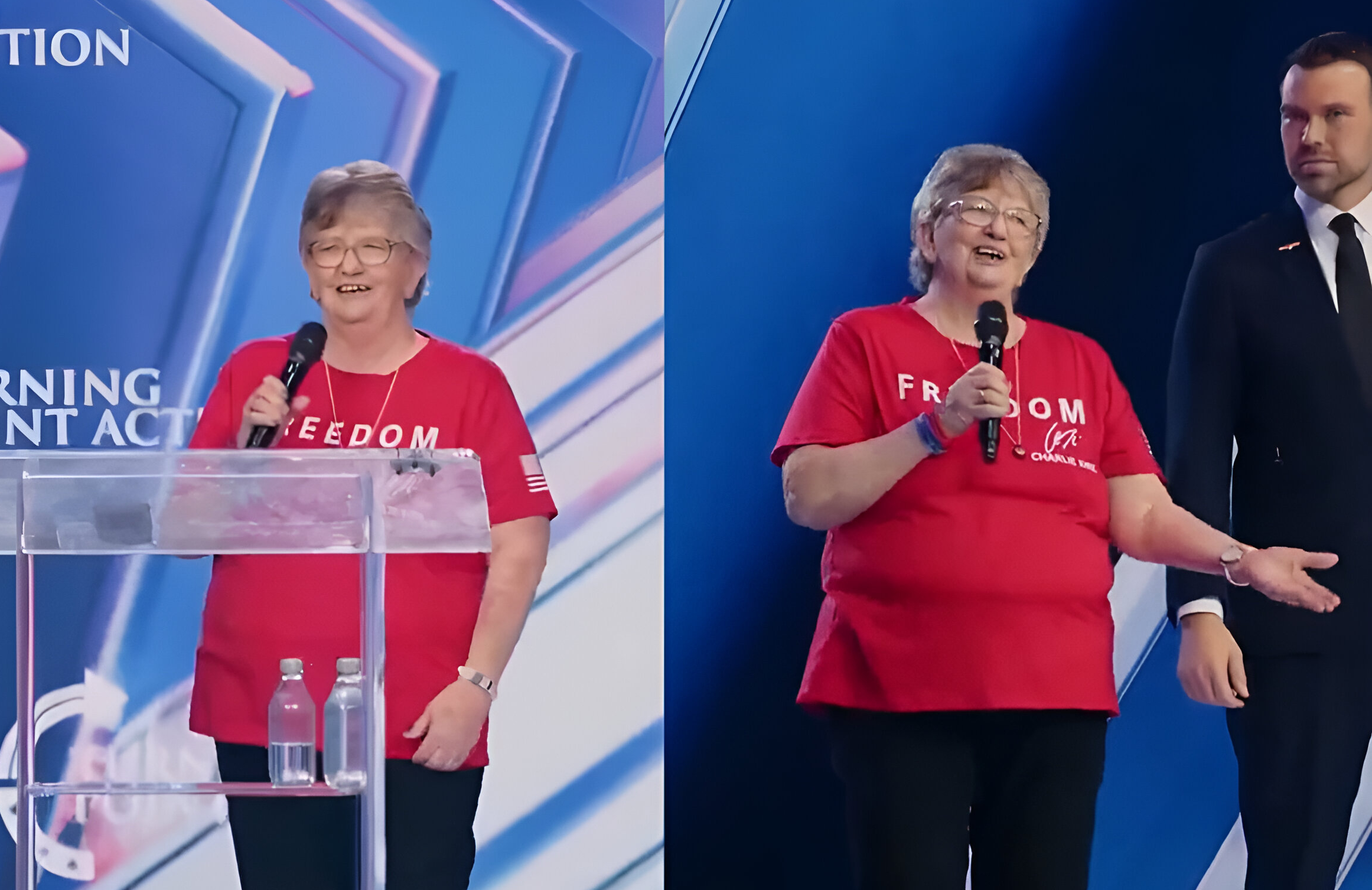 Elderly Target employee Jeanie Beeman honored on stage at AmericaFest ...