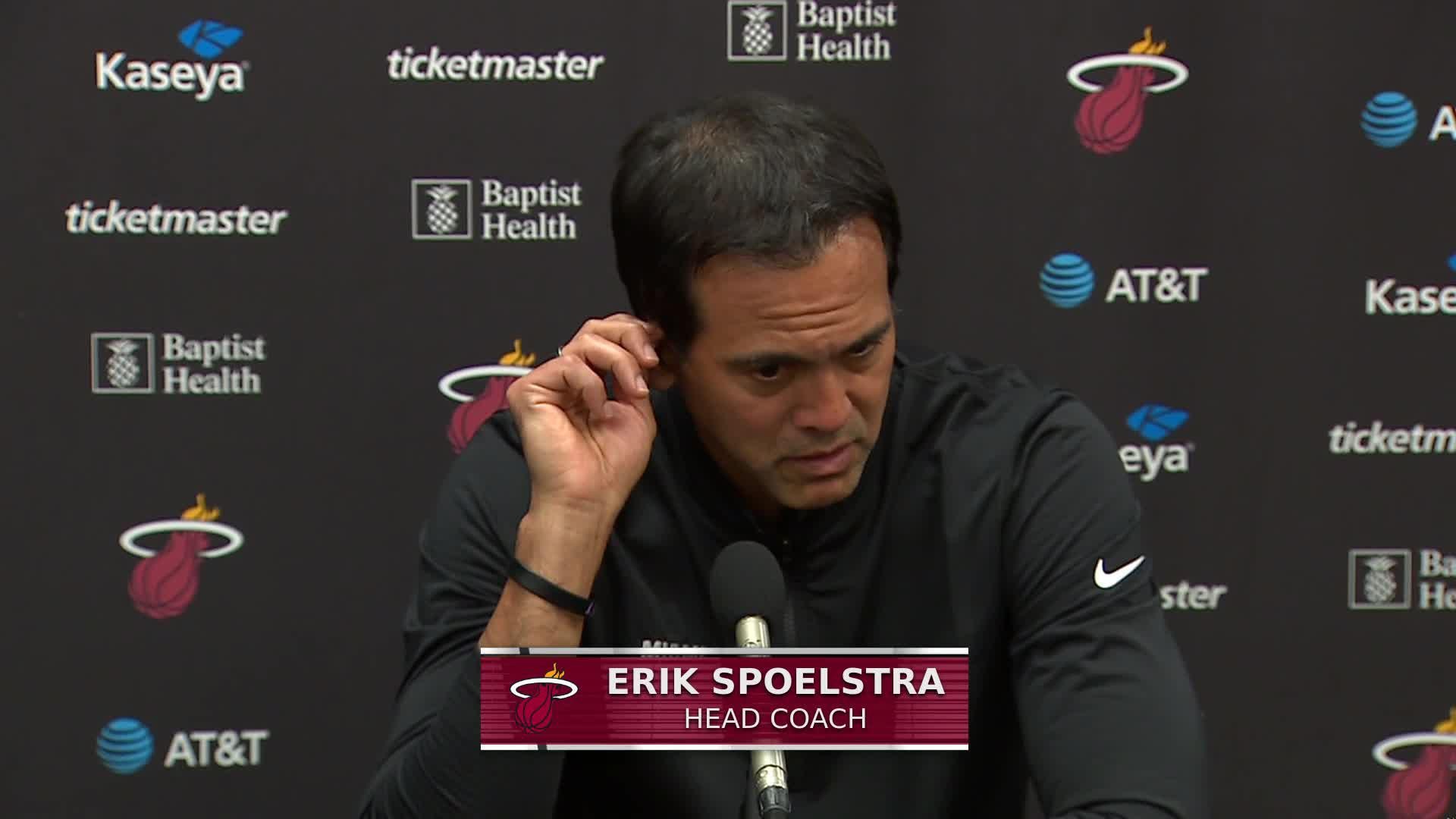 NYK 132, MIA 125: Heat coach Erik Spoelstra postgame media availability