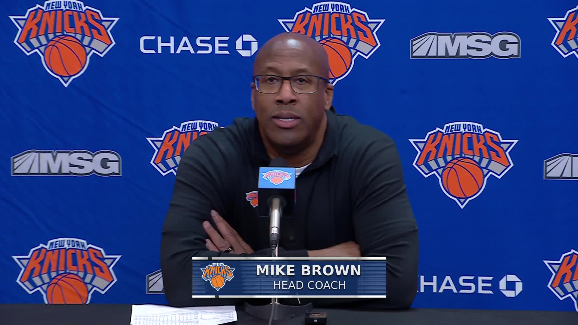 NYK 132, MIA 125: Knicks coach Mike Brown postgame media availability