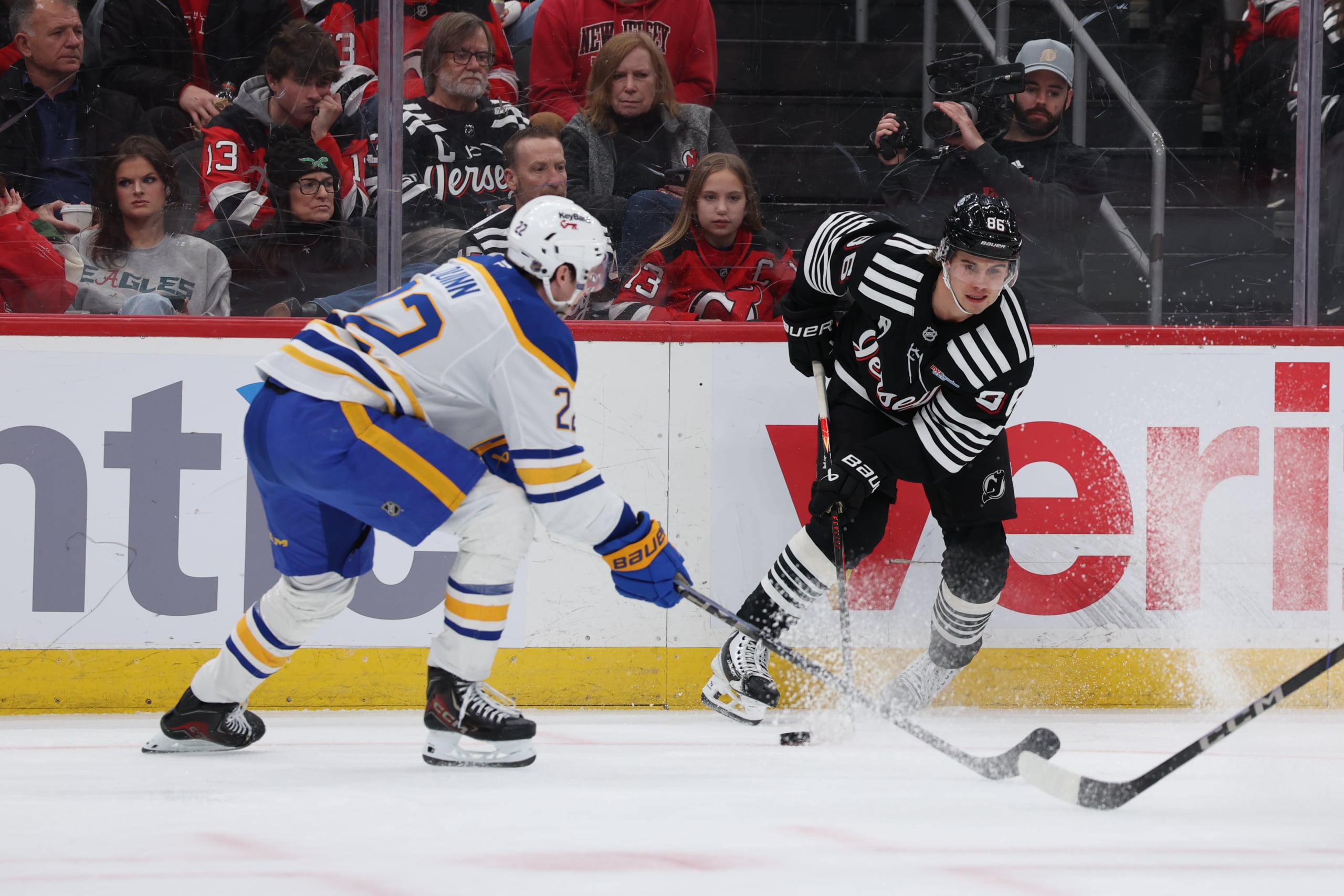 Devils deflate after Jack Hughes spark, lose to Sabres