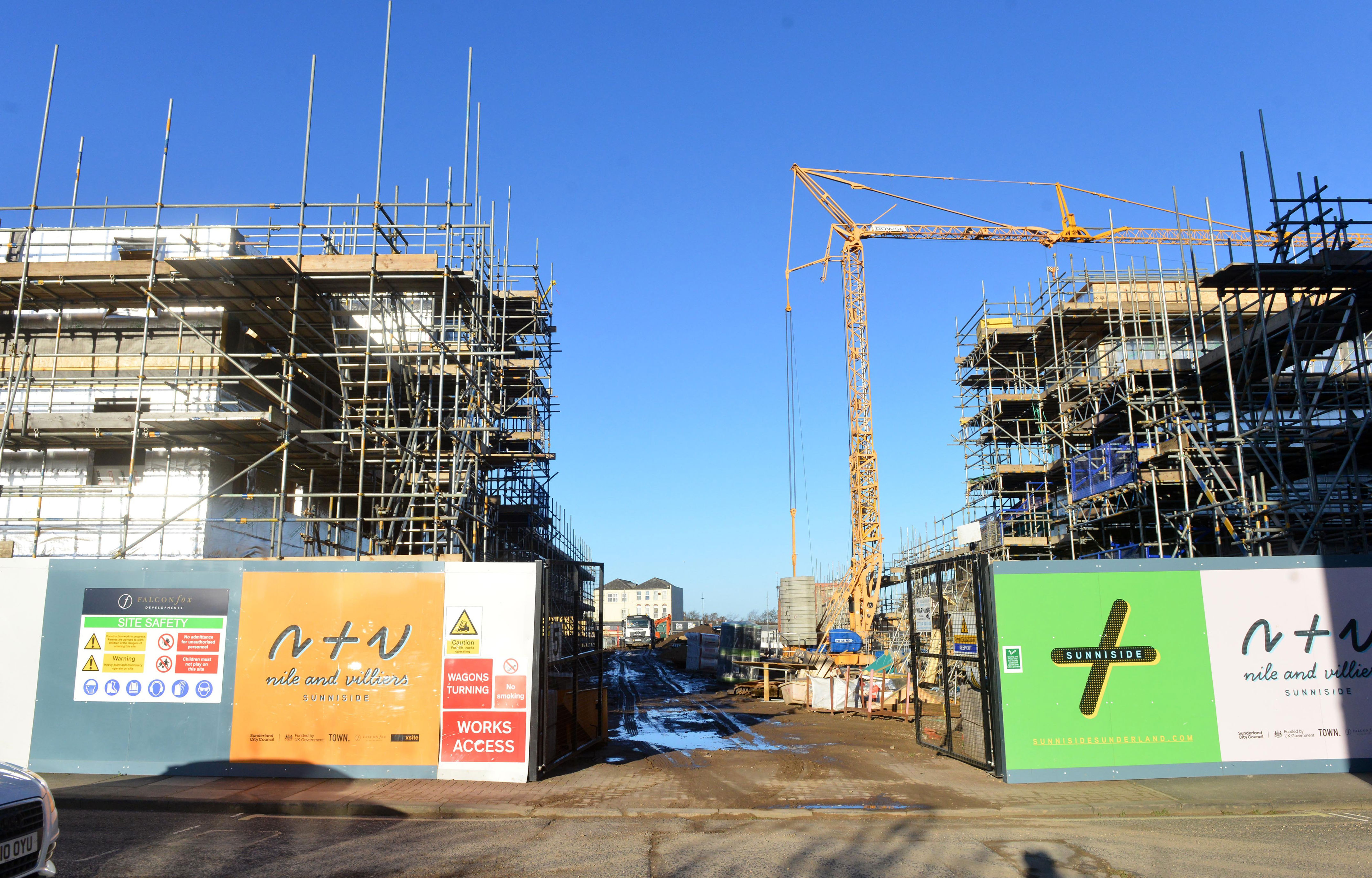 Major housing development rising into the skyline in Sunderland's ...