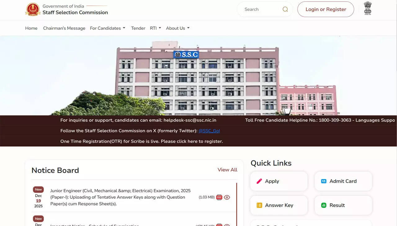 SSC JE answer key 2025 objection window closes today at ssc.gov.in, how ...