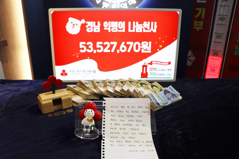 Faceless angel donates 53.5 million won and letter to Community Chest