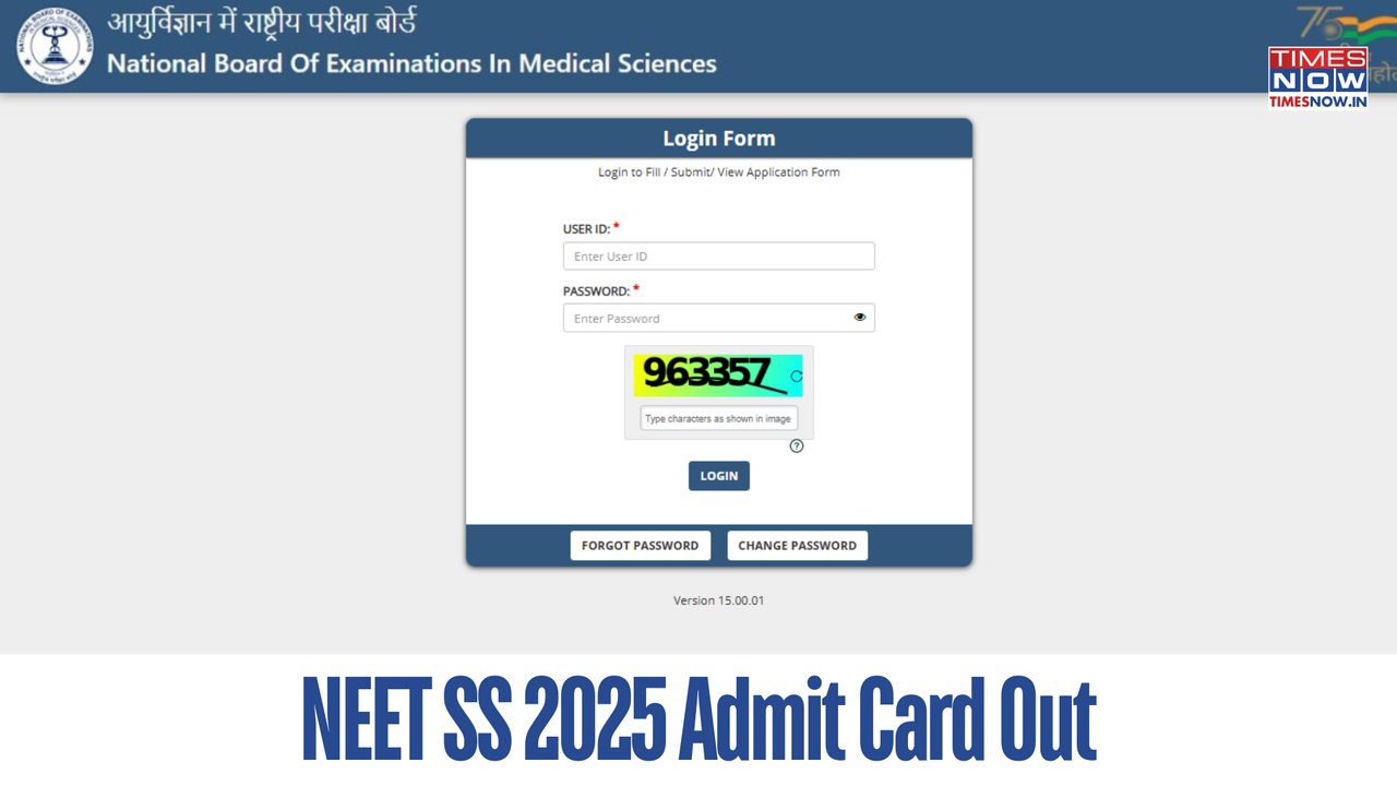 NEET SS 2025 admit card out; exam from December 26