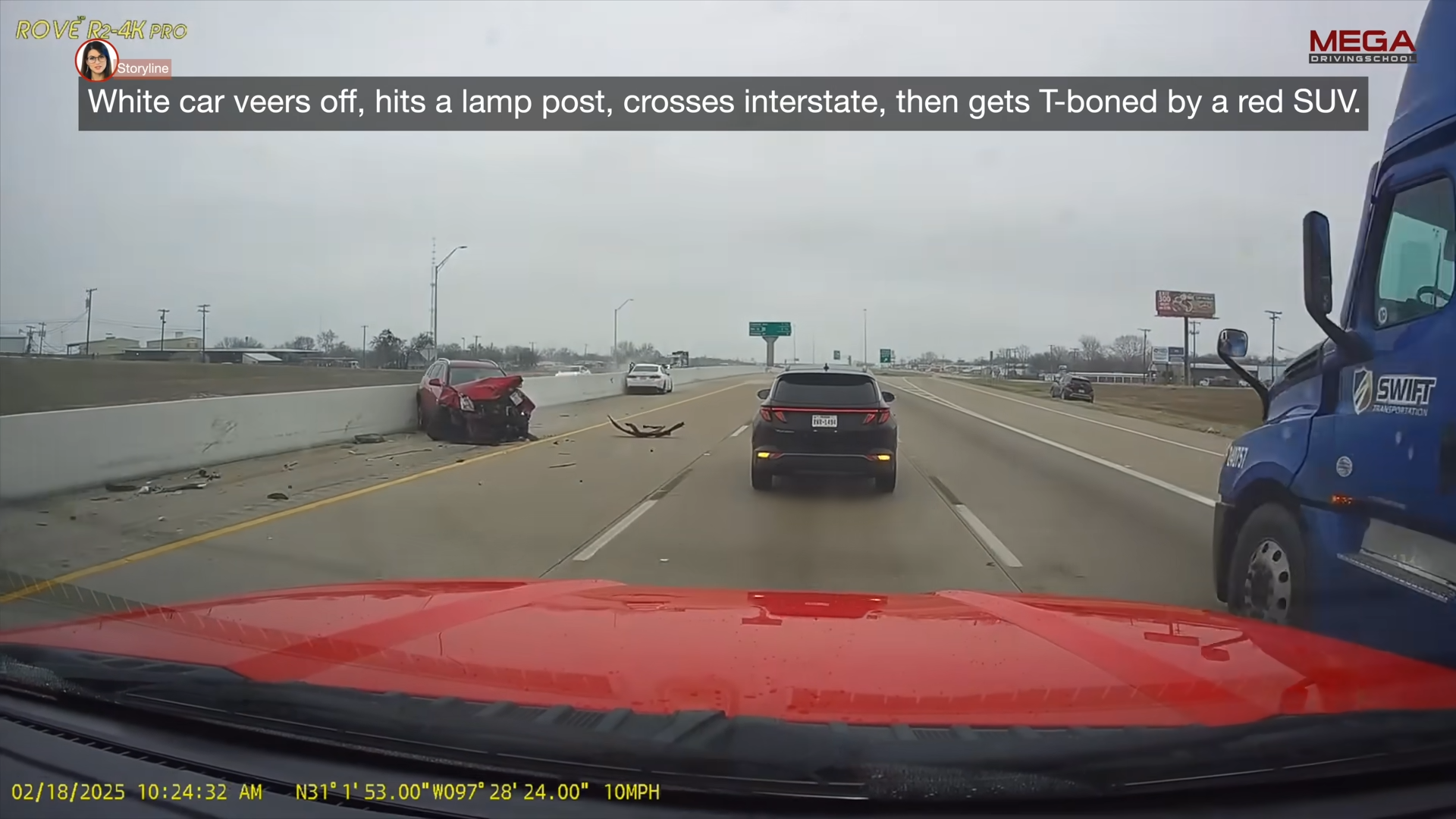 Reckless speeding ends in violent road collision