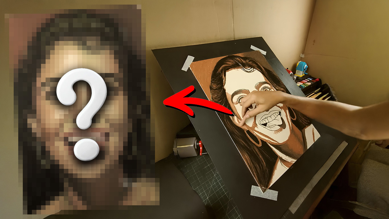 Energetic realism art bringing a cheerful Latina girl to life