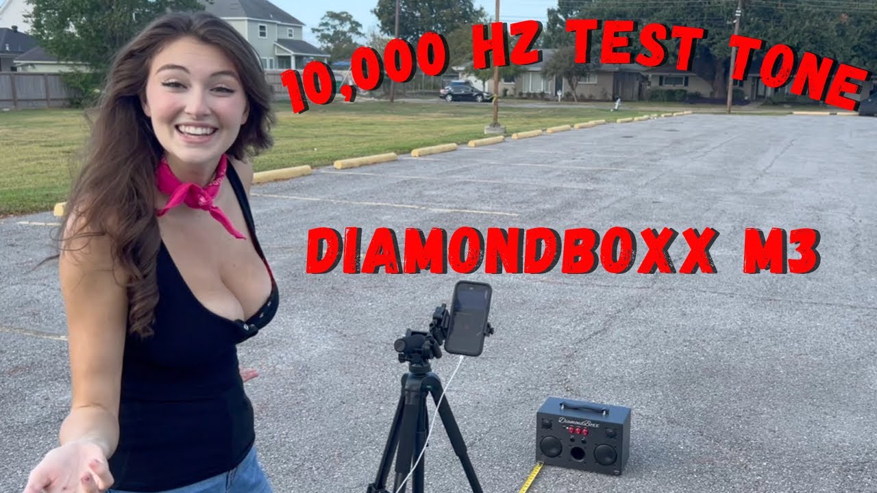 10,000 Hz test tone demonstration on the DiamondBoxx M3 speaker