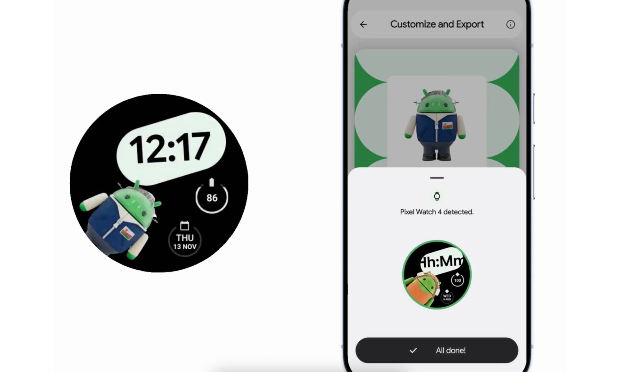 Androidify now lets you turn your custom Android bot into a watch face