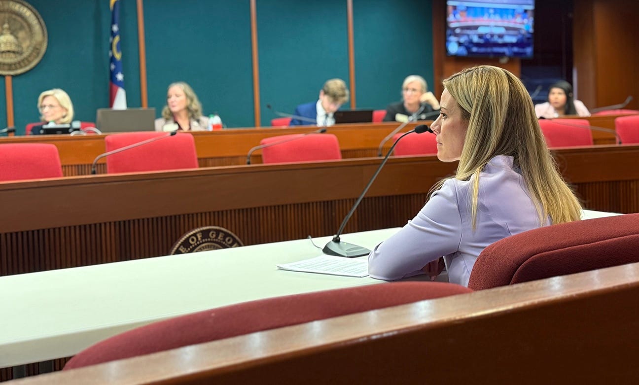 Candice Broce faces lawmakers about Georgia's child welfare budget crisis