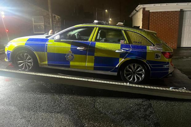 Police car has tyres slashed while at crash involving seriously injured ...