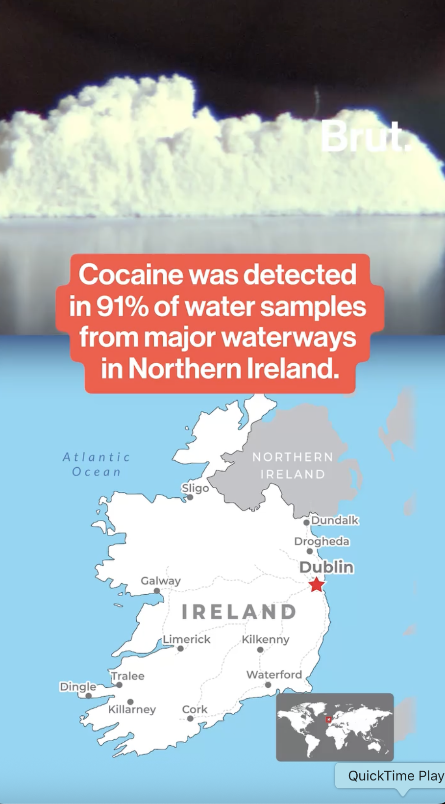 Cocaine was detected in 91% of water samples from major waterways in ...