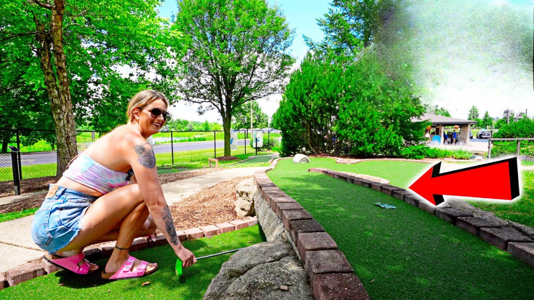 We found a surprisingly tricky mini golf course!