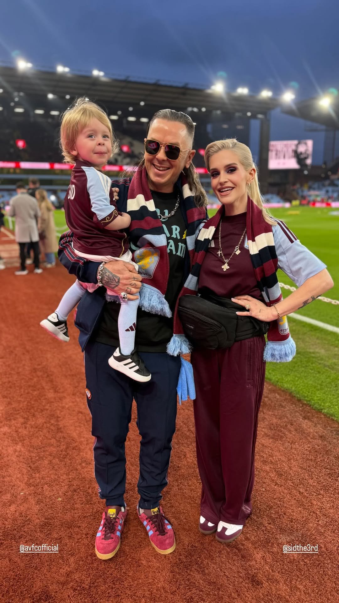 Kelly Osbourne's family day at Aston Villa match