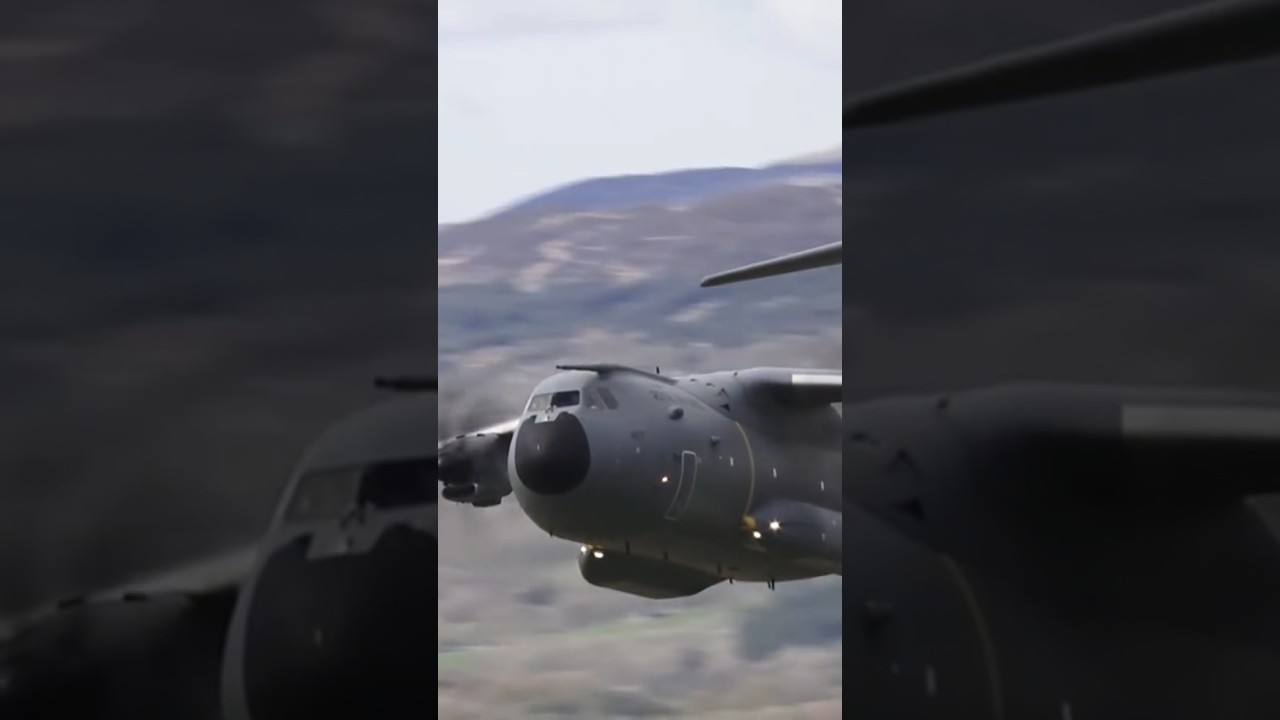 A400M Blue Note Flypast Mach Loop Wales