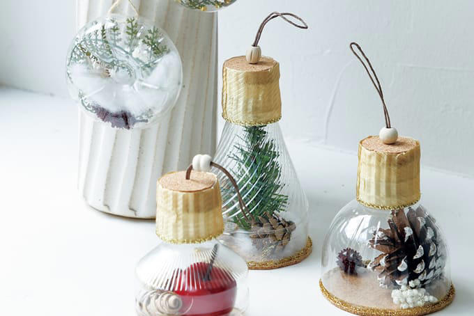 ペットボトルの模様を活かして作る、手のひらサイズのオーナメント「スノードーム形」＆「円盤形」を手作り!