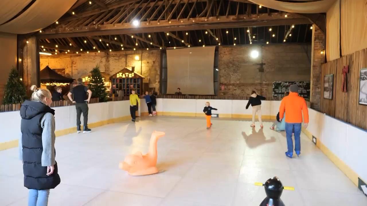 Farmer opens ice rink in old barn to diversify amid low crop prices