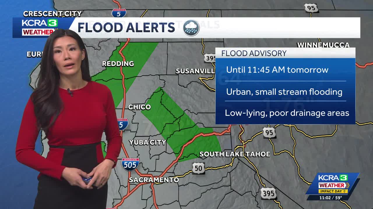 Atmospheric river takes aim at Northern California causing flooding in ...