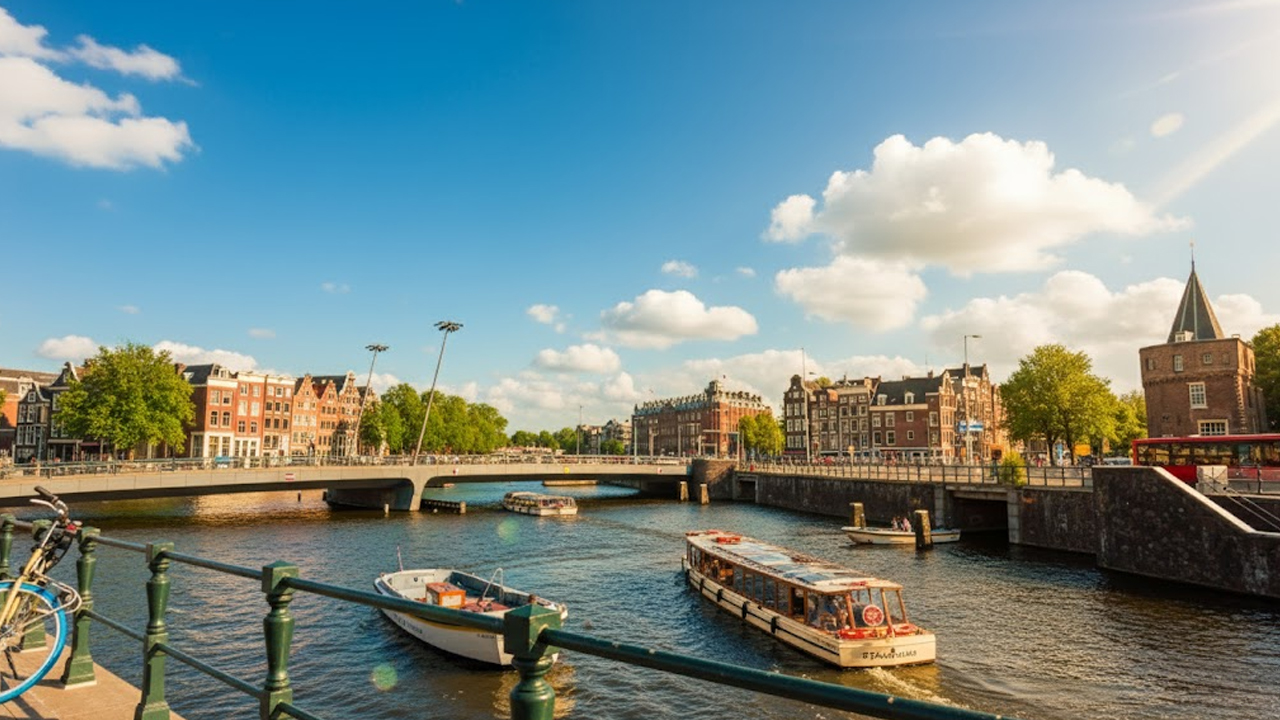 A lively city walk across Amsterdam Centrum