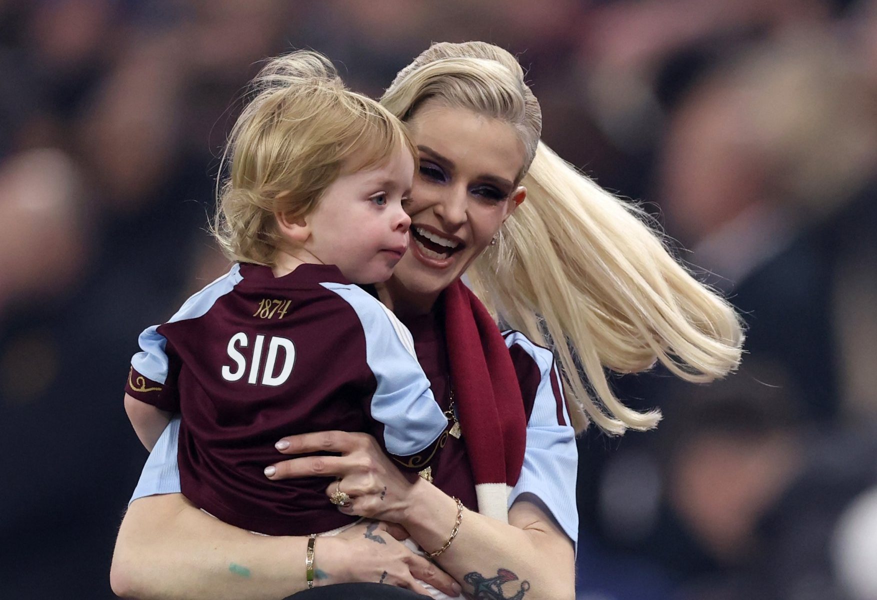 Kelly Osbourne's family day at Aston Villa match