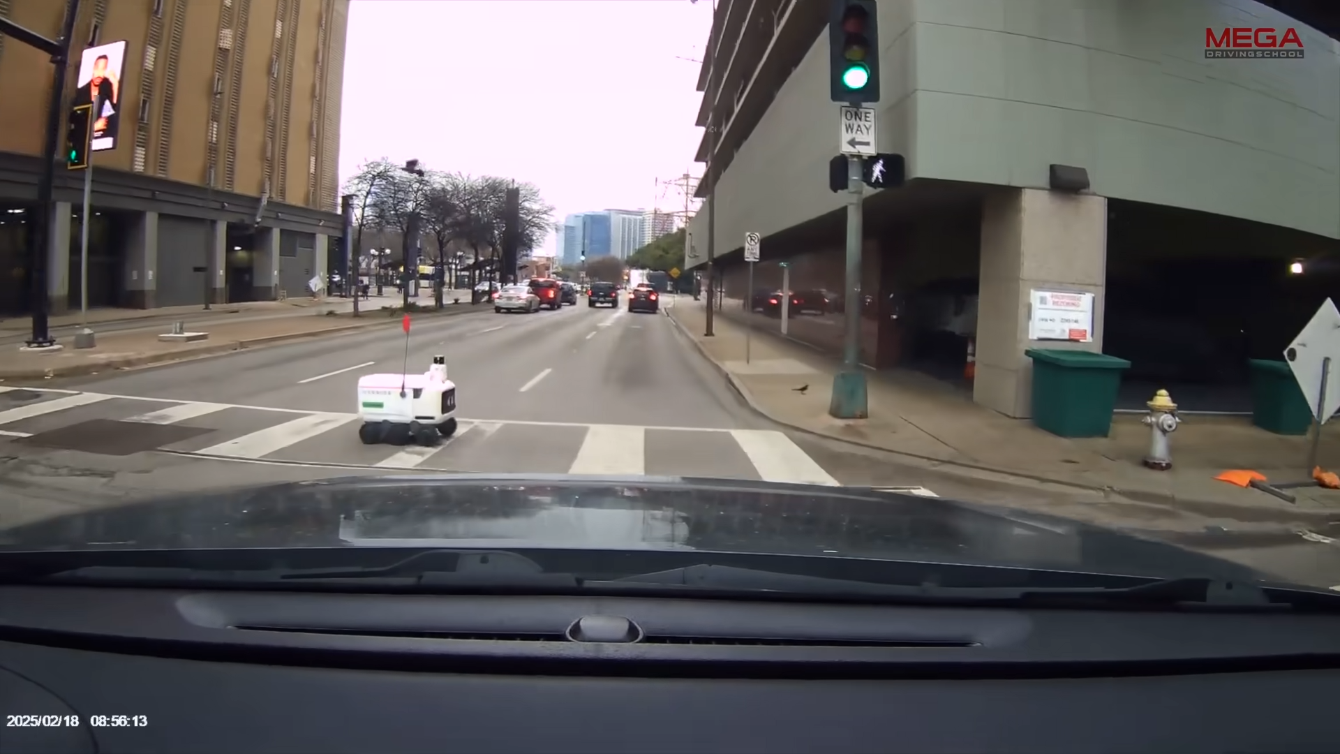 Vehicle collides with robot in bizarre traffic accident